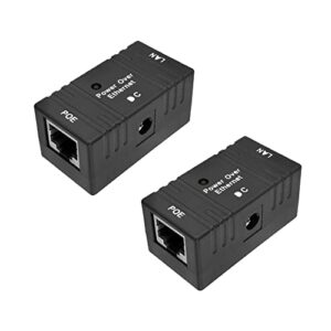 cerrxian 100m poe combiner adapter, active poe splitter power over ethernet, poe power supply module 5-48v for cpe wireless ap monitoring etc(2-pack)