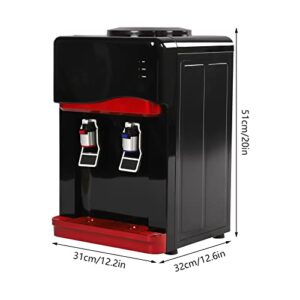 Countertop Water Dispenser 5 Gallon Water Cooler Dispenser Cold and Hot Water Dispenser with Child Safety Lock, Top Loading Water Dispenser