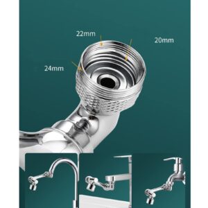 Faucet Extender for Bathroom Sink Universal,1080 Faucet Extender Brass,Universal Splash Filter Faucet 1080 Rotating,2 Water Outlet Modes,Swivel Faucet Aerator Brass