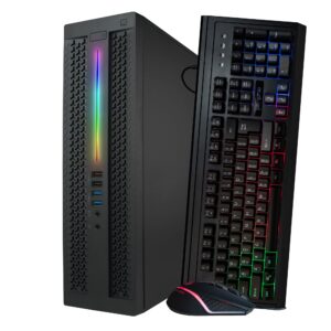 hp prodesk 600g1 (rgb) desktop computer | quad core intel i7 (3.4ghz) | 16gb ddr3 ram | 500gb ssd | rgb keyboard & mouse | 5g-wifi & bluetooth | windows 10 home | home or office pc (renewed)