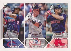 2023 topps #289 luis arraez/aaron judge/xander bogaerts nm-mt mlb baseball