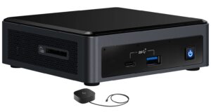 intel nuc 10 nuc10i7fnkn home & business mini desktop i7-10710u 6-core, 64gb ram, 1tb m.2 sata ssd, integrated graphics, wifi, bluetooth, hdmi, usb 3.1, sd card, black, win 10 pro