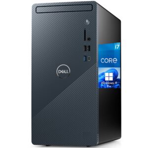 dell inspiron 3910 mini-tower desktop computer, intel core i7-12700, 32gb ram, 2tb ssd nvme + 1tb hdd, ax wi-fi, bluetooth, sd card reader, hdmi, vga - windows 11 pro (renewed)