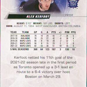 2022-23 Upper Deck #168 Alex Kerfoot Toronto Maple Leafs Series 1 NHL Hockey Trading Card