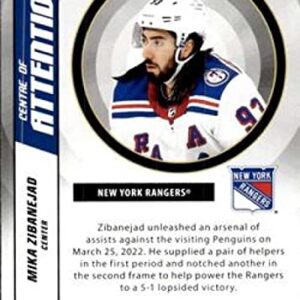 2022-23 Upper Deck Centre of Attention #CA-6 Mika Zibanejad New York Rangers NHL Hockey Trading Card