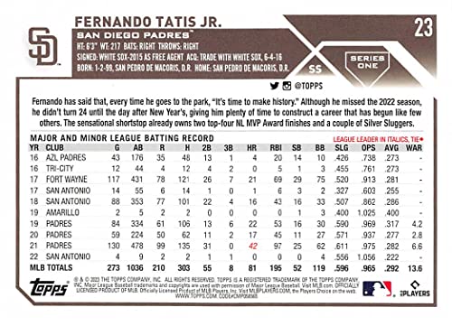 2023 Topps Series 1#23 Fernando Tatis Jr.