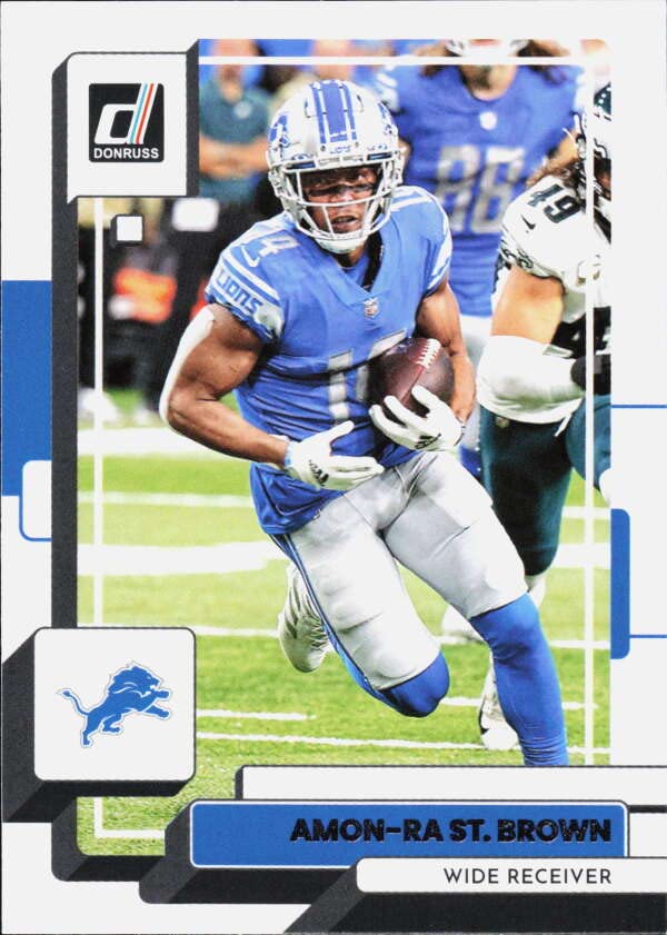 2022 DONRUSS #85 AMON-RA ST. BROWN DETROIT LIONS FOOTBALL OFFICIAL TRADING CARD OF THE NFL