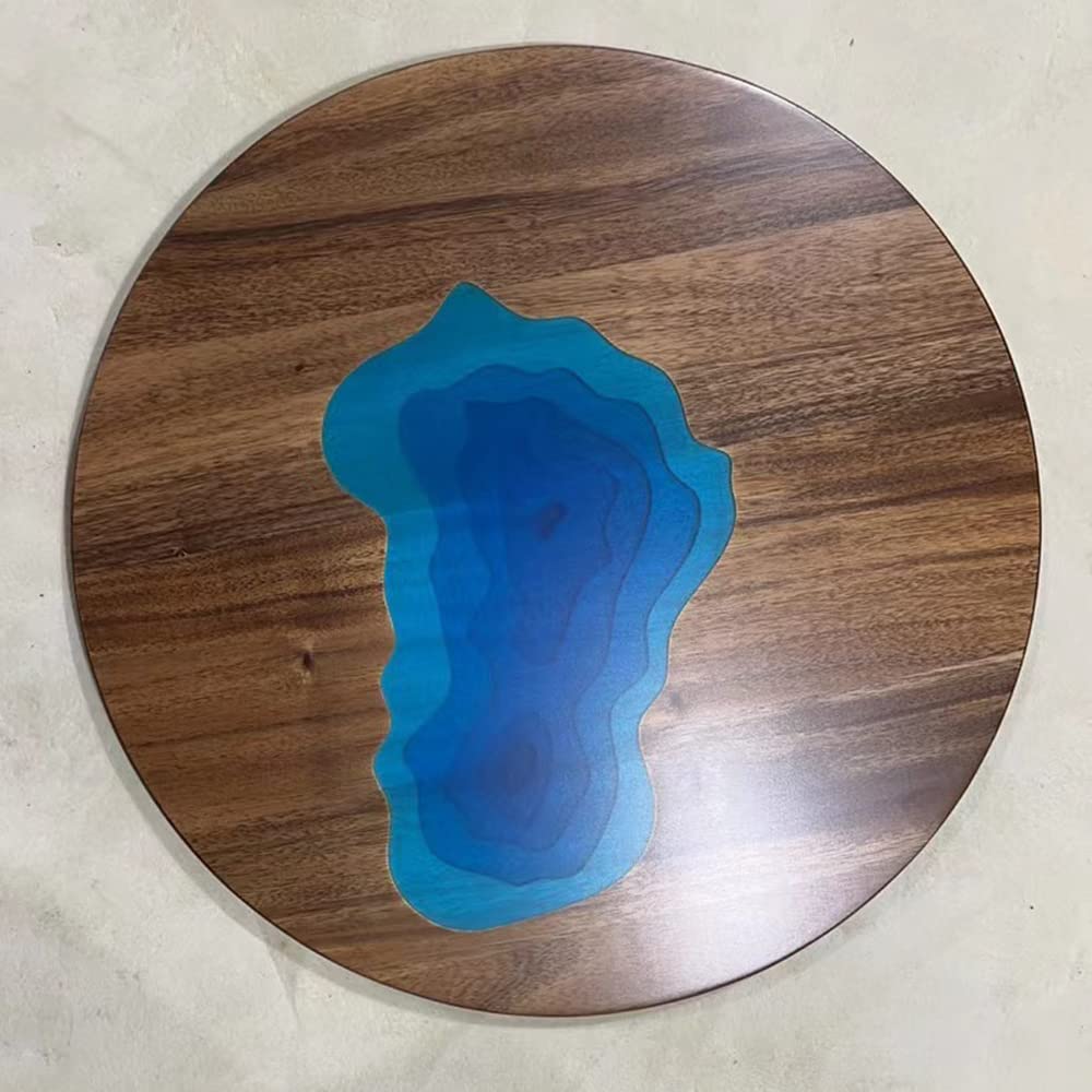 Epoxy Resin End Table, Dining Room Table, Modern Side Table Hand Made Craft Coffee Table, Handmade Resin Table for Office Decor and Living Room with Hairpin Legs (CUSTOMIZED SIZE)