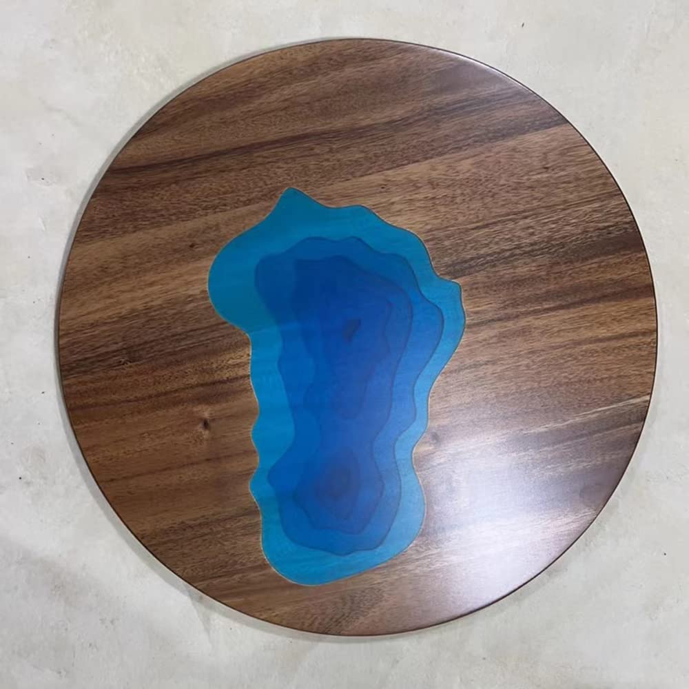 Epoxy Resin End Table, Dining Room Table, Modern Side Table Hand Made Craft Coffee Table, Handmade Resin Table for Office Decor and Living Room with Hairpin Legs (CUSTOMIZED SIZE)