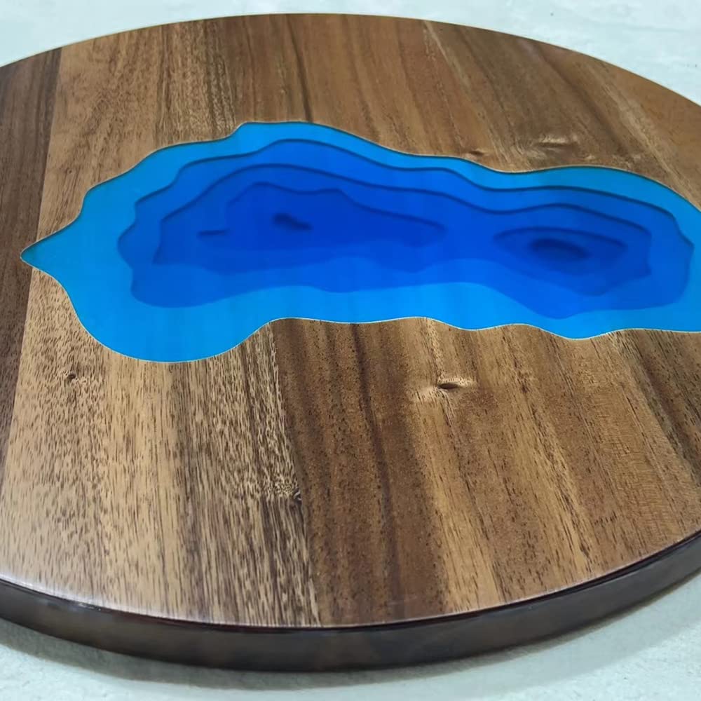 Epoxy Resin End Table, Dining Room Table, Modern Side Table Hand Made Craft Coffee Table, Handmade Resin Table for Office Decor and Living Room with Hairpin Legs (CUSTOMIZED SIZE)