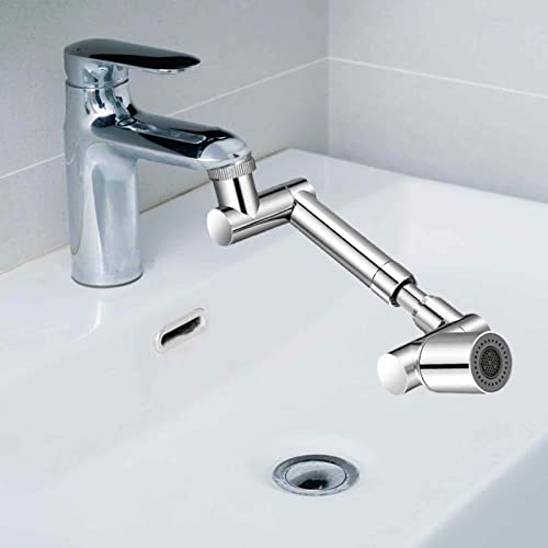 1440° Universal Rotating Faucet Extender for Bathroom, Large-Angle Rotating Robotic Arm Water Nozzle Faucet Adaptor,Rotatable Multifunctional Extension Faucet Splash Filter Kitchen Tap Extend