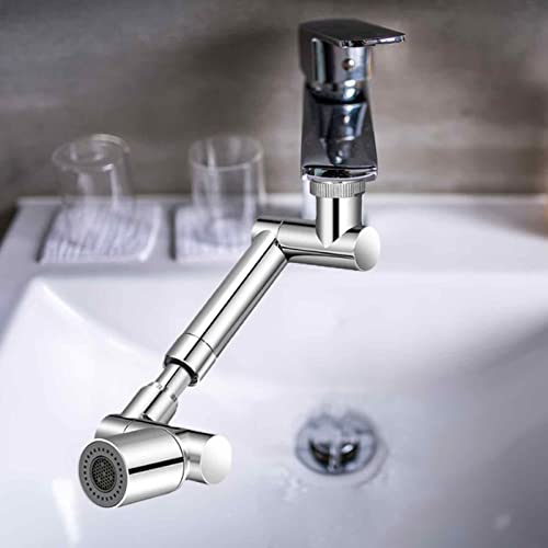 1440° Universal Rotating Faucet Extender for Bathroom, Large-Angle Rotating Robotic Arm Water Nozzle Faucet Adaptor,Rotatable Multifunctional Extension Faucet Splash Filter Kitchen Tap Extend