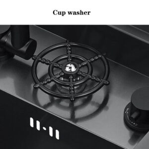 Stainless Steel Invisible Sink Multi-Functional Kitchen Embedded Sink Vegetable Washing Basin with Cup Washer Mini Single Slot at Bar