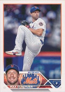 2023 topps #21 max scherzer nm-mt new york mets baseball trading card