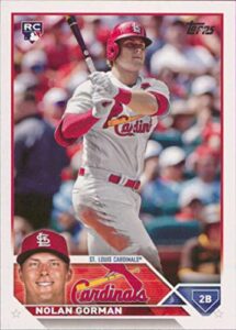 2023 topps #16 nolan gorman nm-mt rc rookie st. louis cardinals baseball trading card