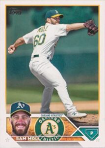 2023 topps #8 sam moll nm-mt oakland athletics baseball trading card