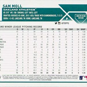 2023 Topps #8 Sam Moll NM-MT Oakland Athletics Baseball Trading Card