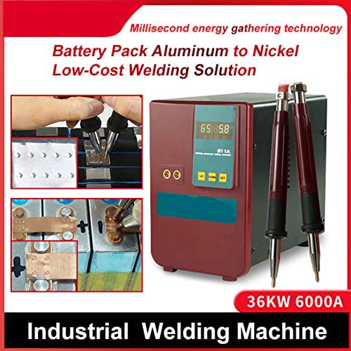 Energy Storage Spot Welding Machine, Dual Mode Battery Spot Welder Intelligent 36KW Digital Display Screen Accurate for Power Tool(US Plug 110V)