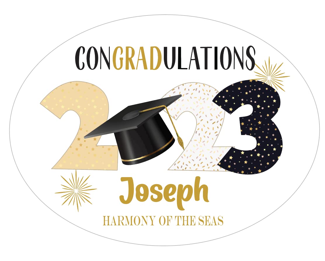 Choose Your Year Graduation Cruise Magnet Decoration Customized for your Stateroom Door on your Disney Cruise, Carnival, Royal Caribbean, etc