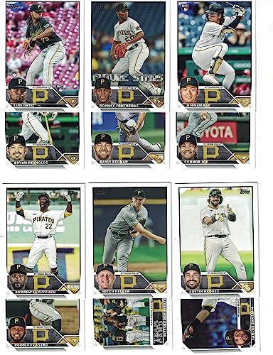 Pittsburgh Pirates / 2023 Topps Pirates Baseball Team Set (Series 1 and 2) with (22) Cards. PLUS the 2022 Topps Pirates Baseball Team Set (Series 1 and 2) with (20) Cards. ***INCLUDES (3) Additional Bonus Cards of Former Pirates Greats Roberto Clemente, D