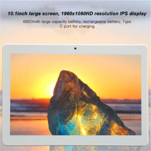 10.1 Inch Tablet, Front 500w Rear 1300w Gold 2.4G 5G WiFi 8800mAh Tablet PC for 11.0 for Painting (US Plug)