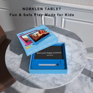 NOBKLEN Kids Tablet 10 inch Bule + Pink case