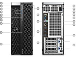 Dell Precision T7820 Workstation Desktop Computer Tower (2018) | Core Xeon Gold - 512GB SSD Hard Drive - 256GB RAM - RTX A4000 | 26 Cores @ 4 GHz - 8GB GDDR6 Win 11 Pro