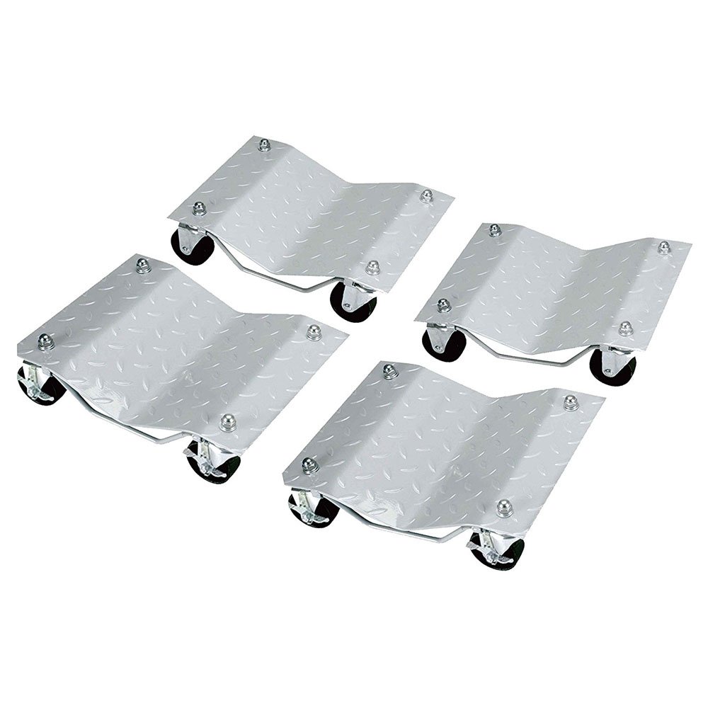 TUFFIOM Car Dolly 4-Pack, Heavy Duty Wheel Dolly Vehicle Tire Skates with 1500 lbs Capacity, Set of 4 (Sliver)