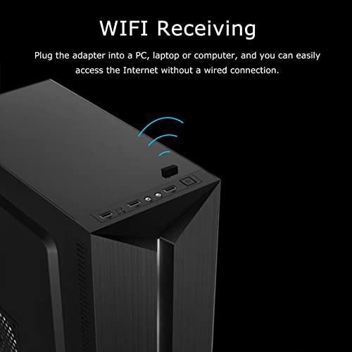 USB WiFi 6 Adapter, 286Mbs WiFi Dongle USB Wireless Network Adapter 2.4GHz 802.11 B G N Ax for Win10/11 Desktop PC Laptop