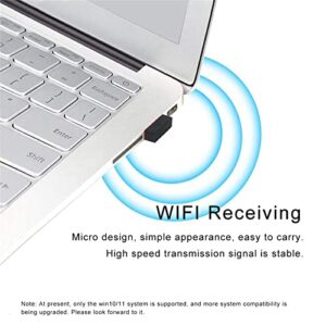 USB WiFi 6 Adapter, 286Mbs WiFi Dongle USB Wireless Network Adapter 2.4GHz 802.11 B G N Ax for Win10/11 Desktop PC Laptop