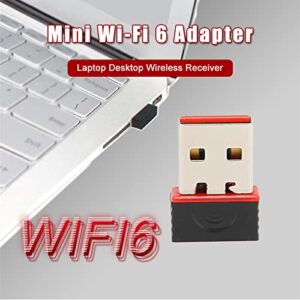 USB WiFi 6 Adapter, 286Mbs WiFi Dongle USB Wireless Network Adapter 2.4GHz 802.11 B G N Ax for Win10/11 Desktop PC Laptop