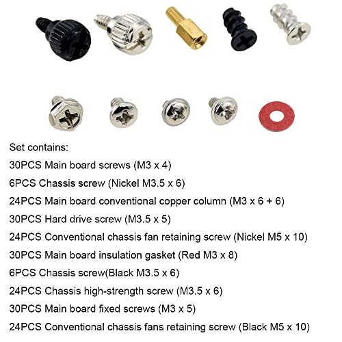 228PCS/Box DIY Repair Tool Screws Accessories for Motherboard Mounting Hardware PC Hard Disk Computer