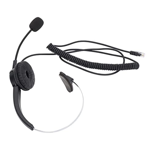 Tgoon Computer Headset, Ergonomic Noise Reduction Ultra Clear Call RJ9 Headset Adjustable Volume Control for Customer Service