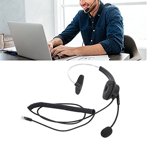 Tgoon Computer Headset, Ergonomic Noise Reduction Ultra Clear Call RJ9 Headset Adjustable Volume Control for Customer Service