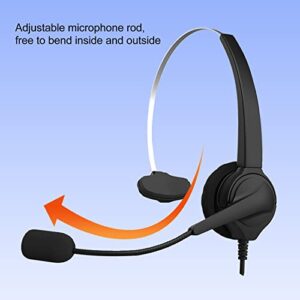 Tgoon Computer Headset, Ergonomic Noise Reduction Ultra Clear Call RJ9 Headset Adjustable Volume Control for Customer Service