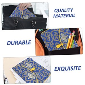 CIYODO 4pcs Book Bag Church Books Pencil Storage Chinese Brocade Purse Embroidery Silk Scriptures Wrap Bags Zen Book Wrap Cloth Books Organizer Book Bins Child Folk-custom Satin Envelope