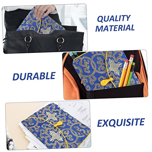 CIYODO 4pcs Book Bag Church Books Pencil Storage Chinese Brocade Purse Embroidery Silk Scriptures Wrap Bags Zen Book Wrap Cloth Books Organizer Book Bins Child Folk-custom Satin Envelope