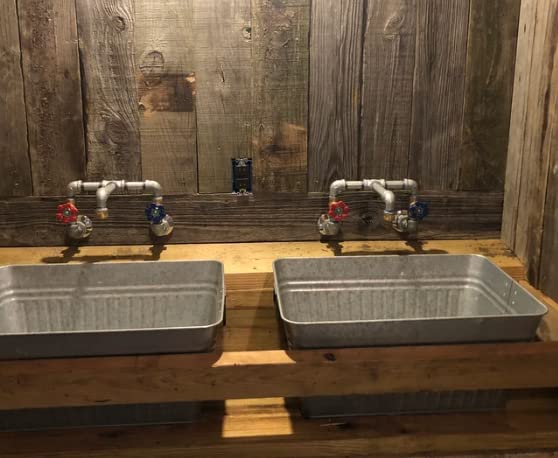 Rectangle Rustic Sink Galvanized Farmhouse Tub & (Rectangle) No Faucet