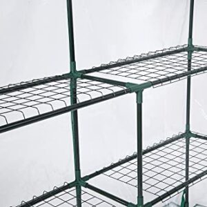 Miracle-Gro 4'8" x 4'8" x 6'5" All-Season Small Walk-in Greenhouse with 8 Wire Shelves for Outdoors, Easy-Access and Durable, Translucent