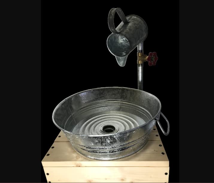 Galvanized Wash-Pan Sink (Small Round)