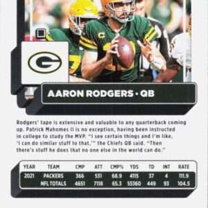 Football Trading Card NFL 2022 Donruss #97 Aaron Rodgers NM Near Mint Packers