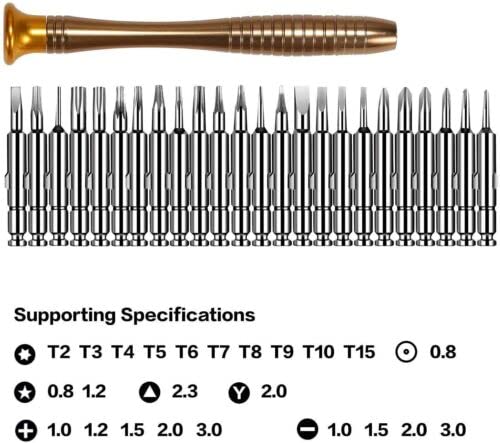 25 in 1 Mini Screwdriver Set Hand Tool Repair Kit Portable Multi-Function Screwdriver for Eyeglasses Laptop Watch NEW