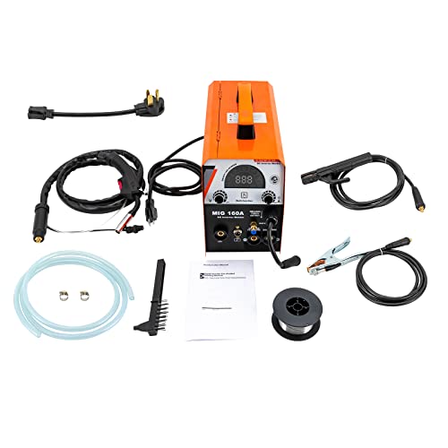 Futchoy 160A MIG/Lift TIG/ARC Welder 3-IN-1 Welding，Automatic Feed Wire MIG/Lift TIG/ARC 3 in 1 Multiprocess Welder Machine,Support Gas Welding