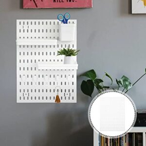 LIFKOME Peg Board Rack Door Back Pegboard Wood Panels for Wall Pegboard Wall Panel Kits Craft Organizer Room Organizers Home Tools Pegboard Storage Rack Login White Plastic Office Bracket