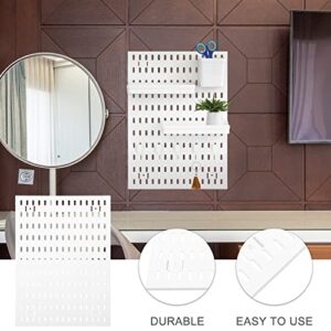 LIFKOME Peg Board Rack Door Back Pegboard Wood Panels for Wall Pegboard Wall Panel Kits Craft Organizer Room Organizers Home Tools Pegboard Storage Rack Login White Plastic Office Bracket