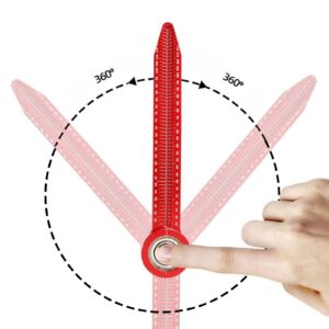 CDIYTOOL 360° Rotating Woodworking Circular Drawing Tool, Aluminum Alloy Wood Scriber Tool Compass Scriber Adjustable Arc Drawing Ruler Gauge Center Finder Circle Ruler