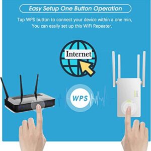 2023 WiFi Extender, WiFi Extenders Signal Booster for Home Covers Up to 8000 Sq. Ft and 40 Devices, Dual Band 2.4G/5G 1200Mbps Wireless Internet Repeater and Signal Amplifier Easy Setup