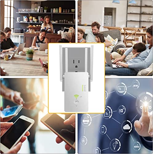 2023 WiFi Extender, WiFi Extenders Signal Booster for Home Covers Up to 8000 Sq. Ft and 40 Devices, Dual Band 2.4G/5G 1200Mbps Wireless Internet Repeater and Signal Amplifier Easy Setup