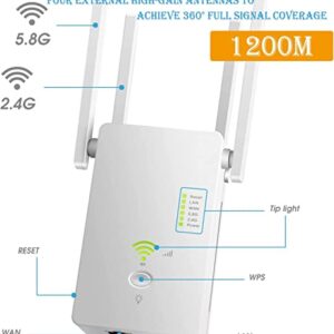 2023 WiFi Extender, WiFi Extenders Signal Booster for Home Covers Up to 8000 Sq. Ft and 40 Devices, Dual Band 2.4G/5G 1200Mbps Wireless Internet Repeater and Signal Amplifier Easy Setup