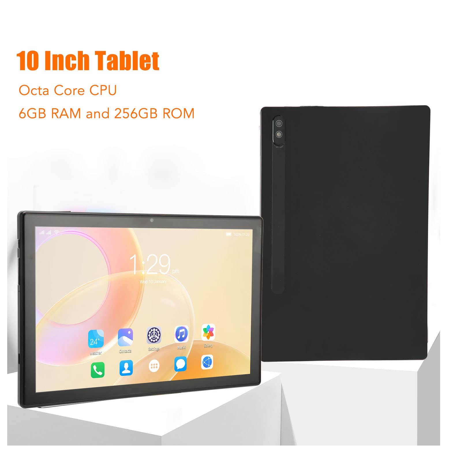 Estink 10 Inch Tablet, IPS LCD Screen, 1960x1080 Resolution, Octa Core CPU, 6GB RAM 256GB ROM, 13 Megapixel Camera, Dual SIM Dual Standby, Can Be Used for Home Study Office